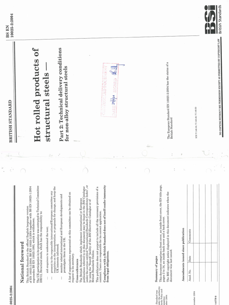 BS en 10025-2 | PDF