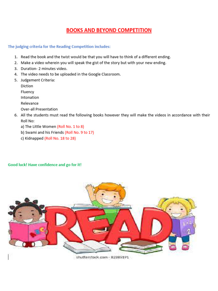 CLASS 5 BOOKS AND BEYOND COMPETITION - for merge | PDF