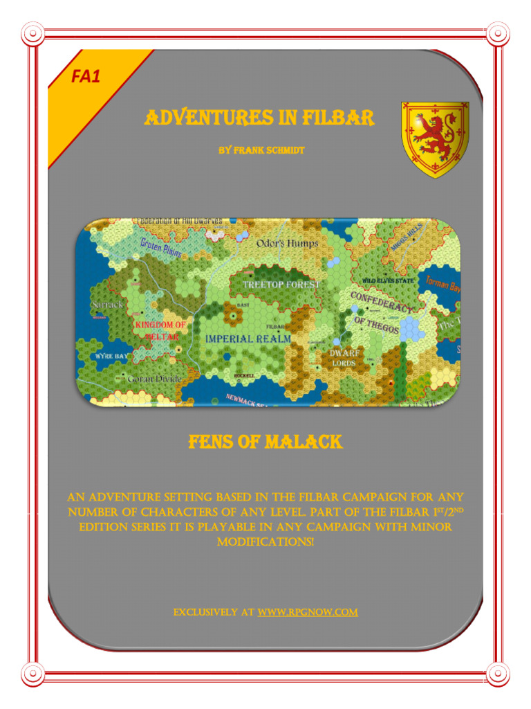 FA1 Fens of Malack (Filbar 1-2e) | PDF | Spider Web