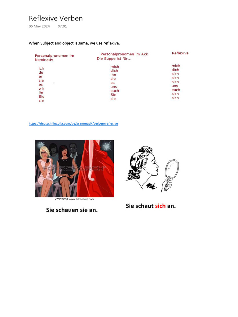 Reflexive Verben | PDF