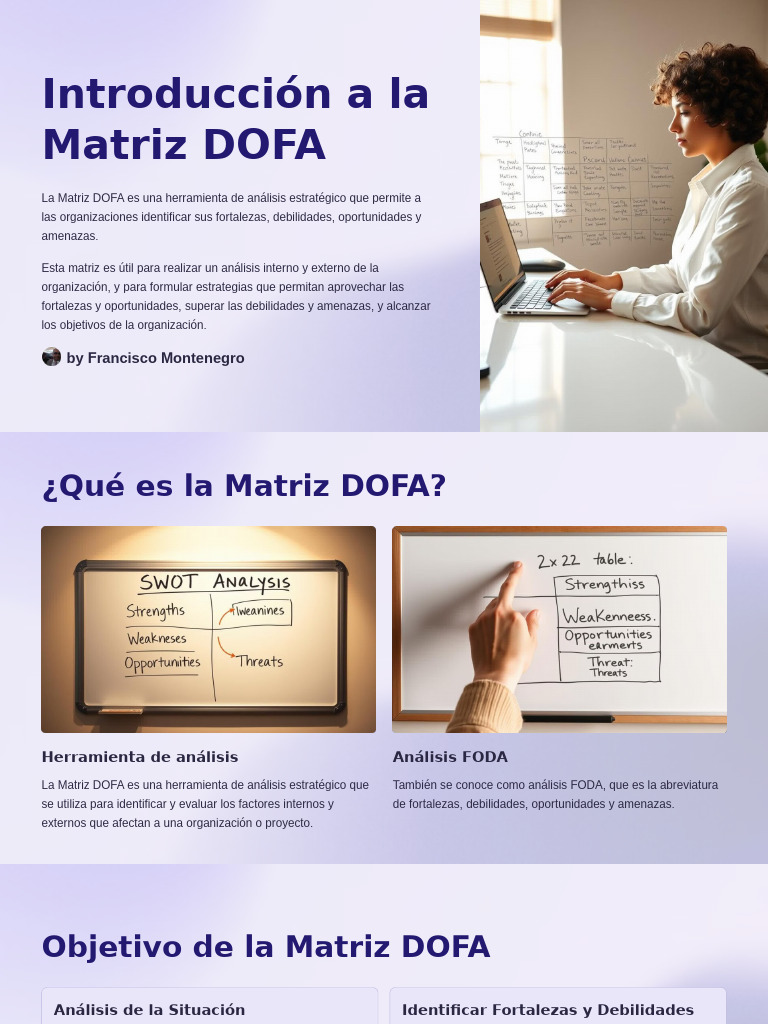 Matriz DOFA: Análisis Estratégico Integral | PDF | Análisis FODA ...