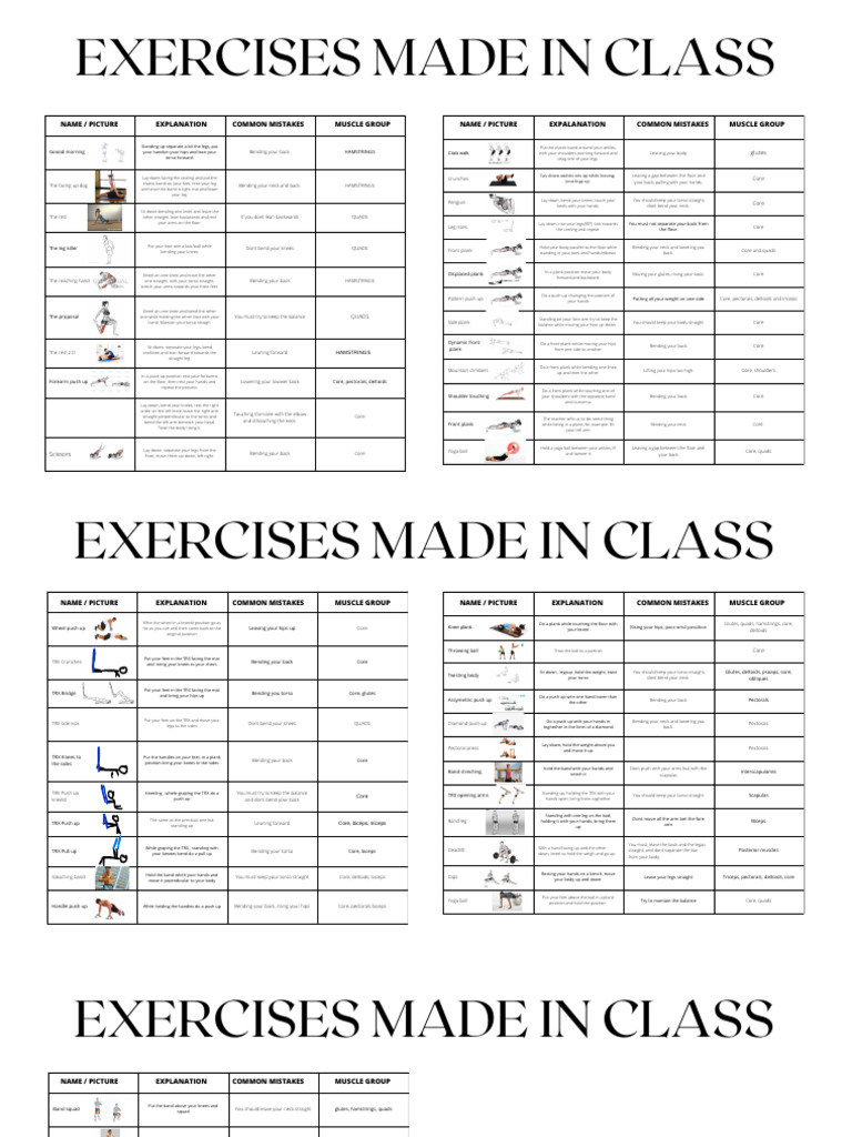 Comprehensive Workout Guide: Exercises & Tips | PDF | Human Anatomy ...