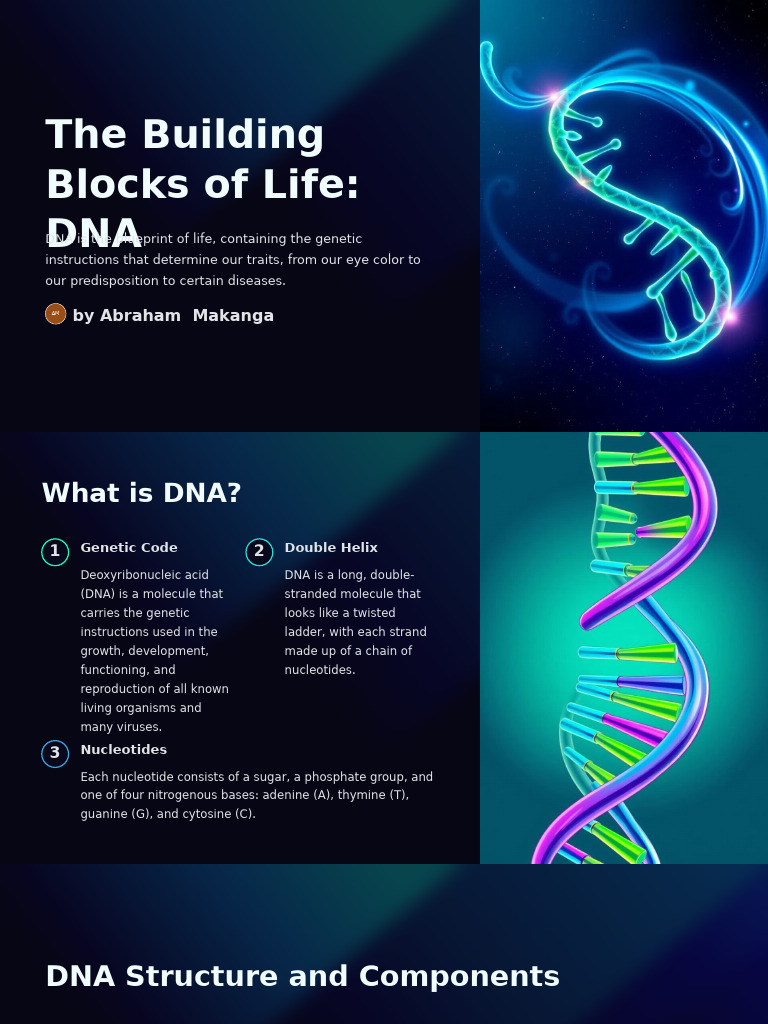 The Building Blocks of Life DNA | PDF | Dna | Genetics