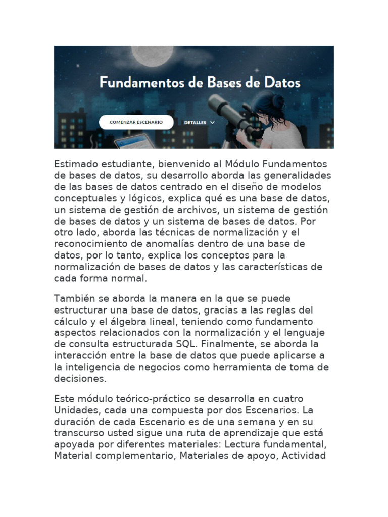 Fundamentos Base de Datos | PDF | Bases de datos | Base de datos relacional