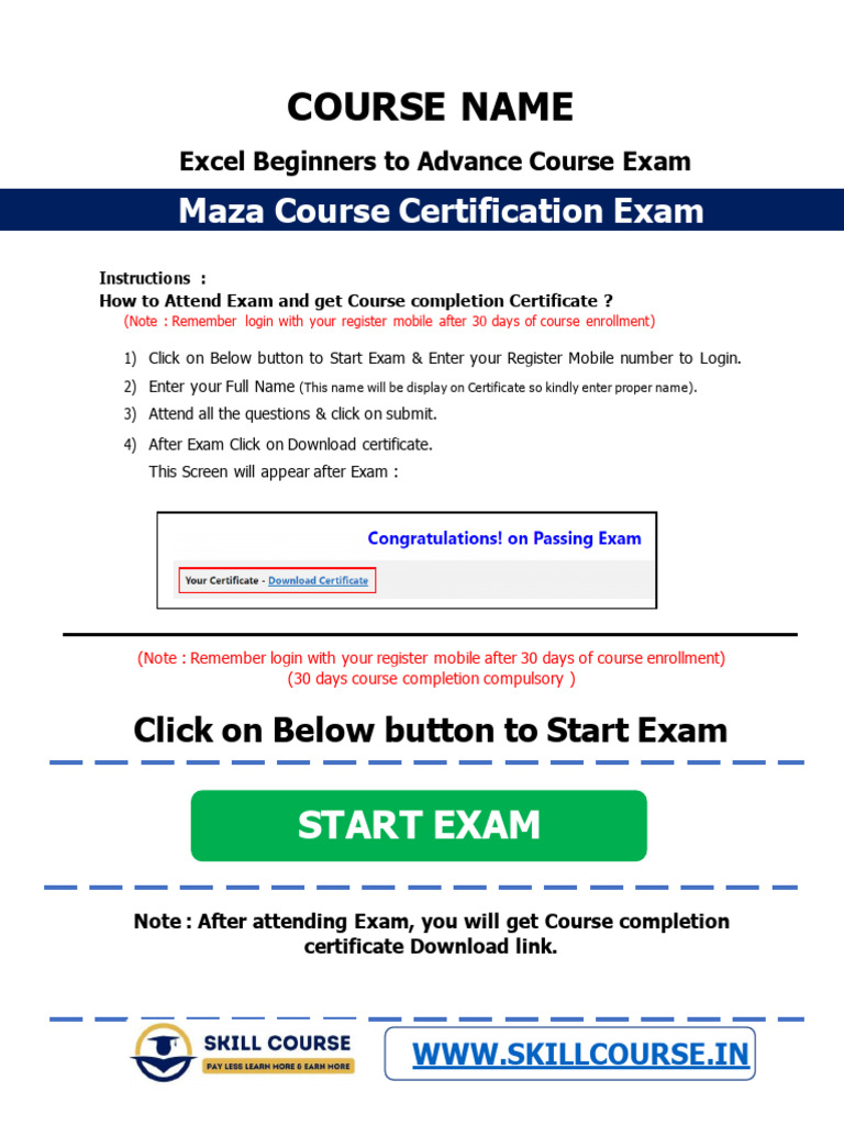 Excel Final Exam For Certificate - 20425799 - 2024 - 05 - 21 - 13 - 52 | PDF