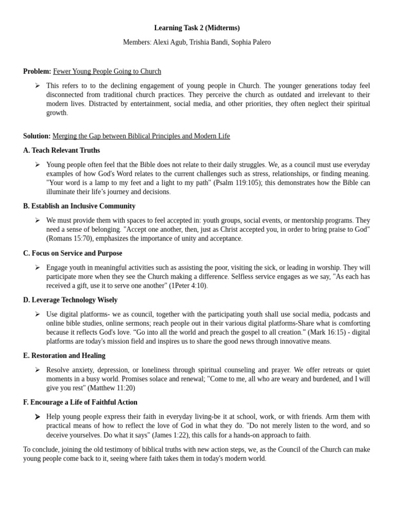Learning Task 2 | PDF | Bible | The Gospel