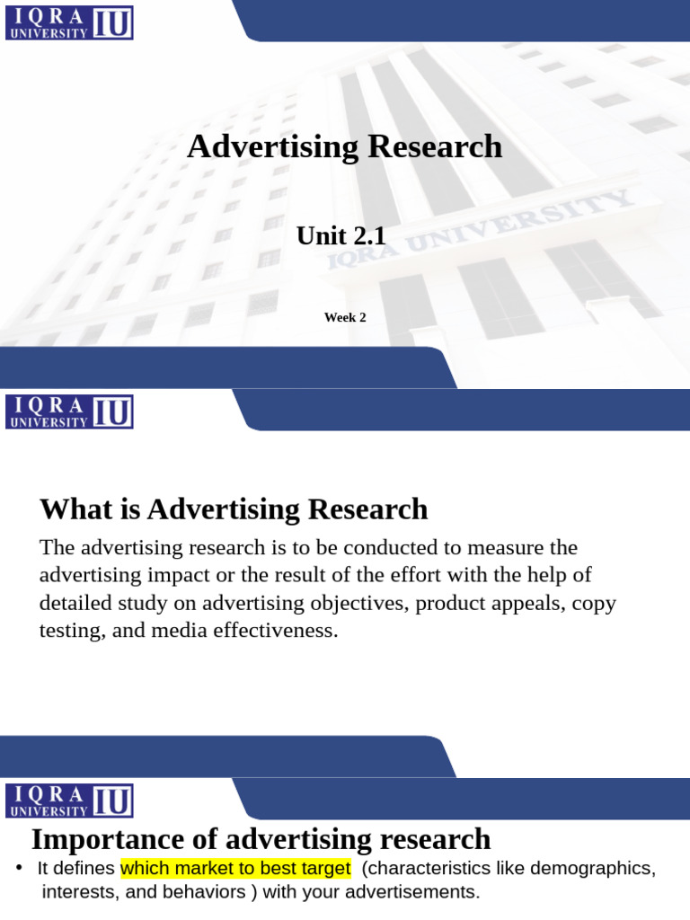 Types of Advertising Research Explained | PDF | Advertising | Target ...
