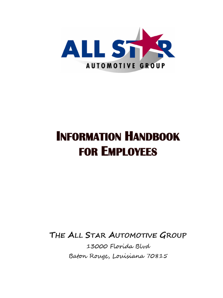 All Star Employee Handbook | PDF | Overtime | Employment