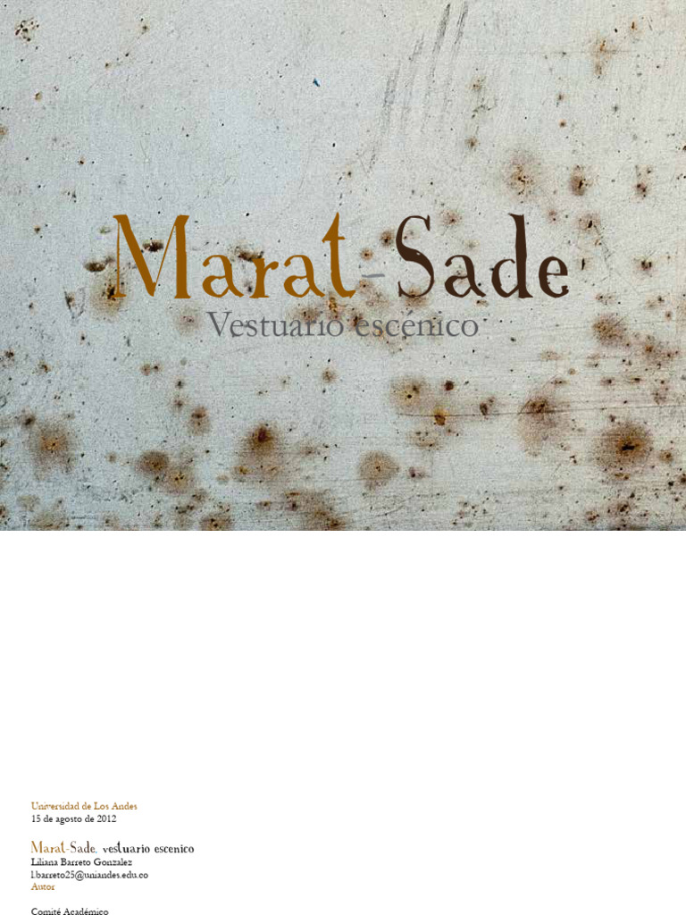 Vestuario Escénico de Marat-Sade | PDF | Textiles
