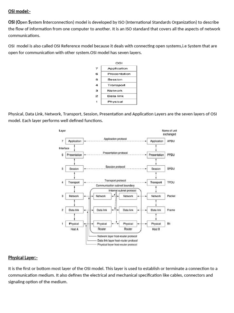 OSI model | PDF | Osi Model | Computer Network