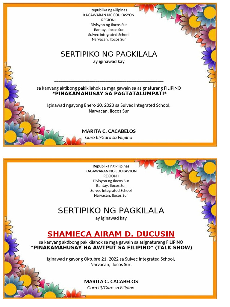 Certicate Design | PDF