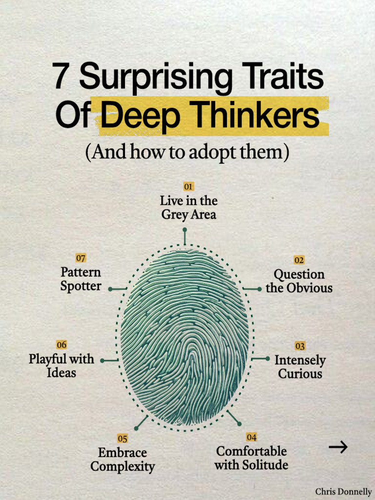 7 Surprising Traits of Deep Thinkers. | PDF