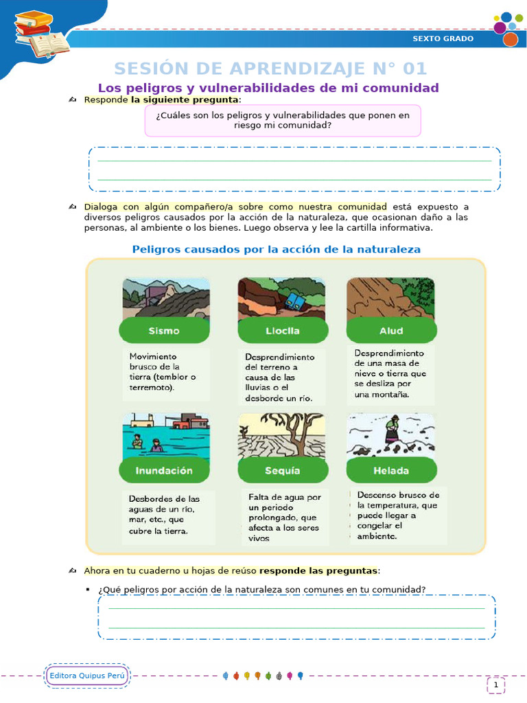 Anexo de Sesiones de Aprendizaje - Semana 1 - UD VIII - Editora Quipus Perú | PDF | Perú ...