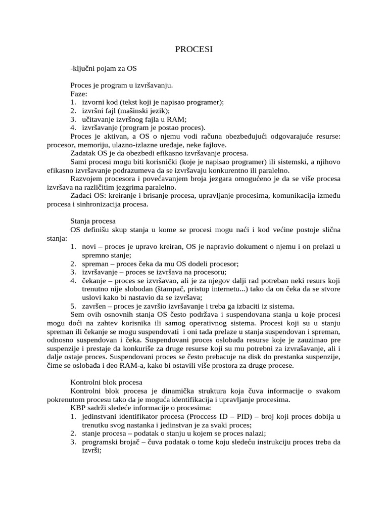 Procesi | PDF