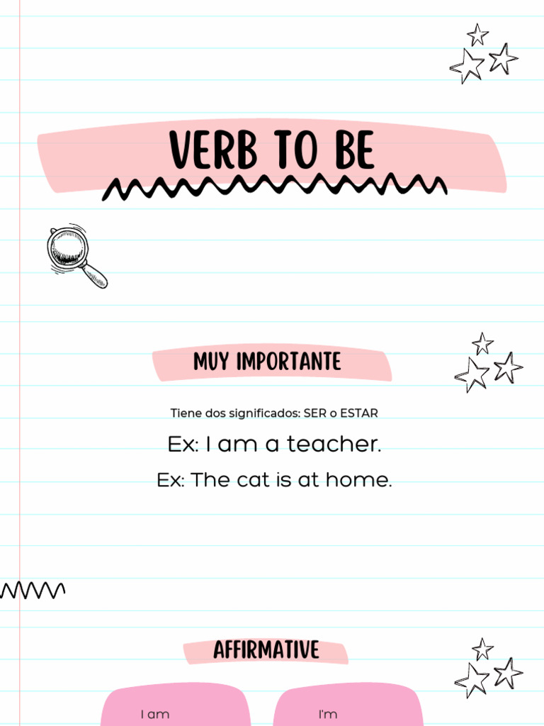 Verb To Be PRESENTATION | PDF
