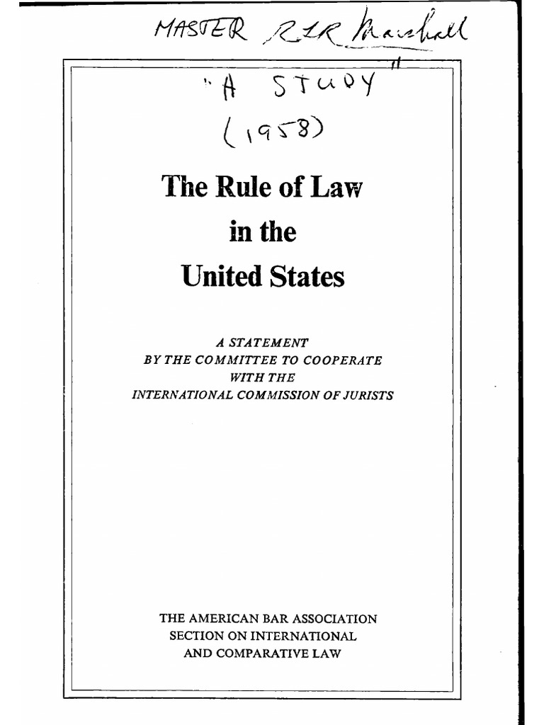 USA Rule of Law Thematic Report 1958 Eng 241202 224015 | PDF ...