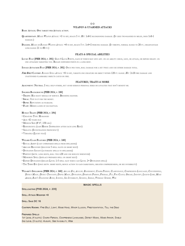 Basic Attack. One Target Per Attack Action. | PDF | Role Playing Games ...