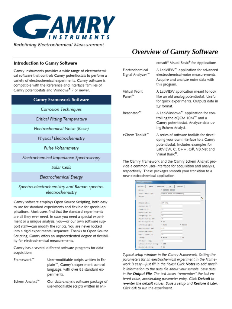 5619 An Overview of Gamry Software 2 | PDF | Visual Basic For Applications | Software