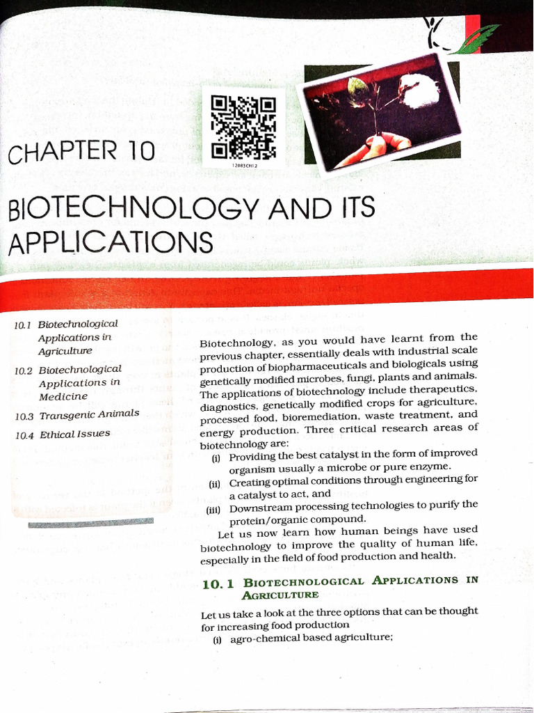 Biotechnology and It's Application | PDF