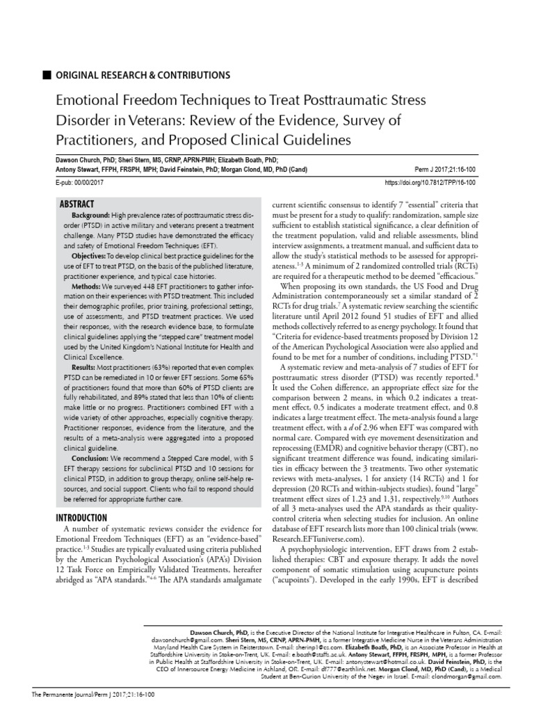 PTSD Best Practices Published | PDF | Eye Movement Desensitization And ...