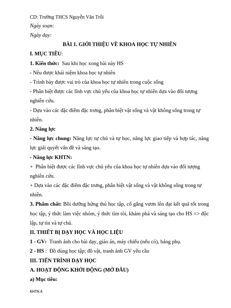 KHTN 6 Cánh diều | PDF