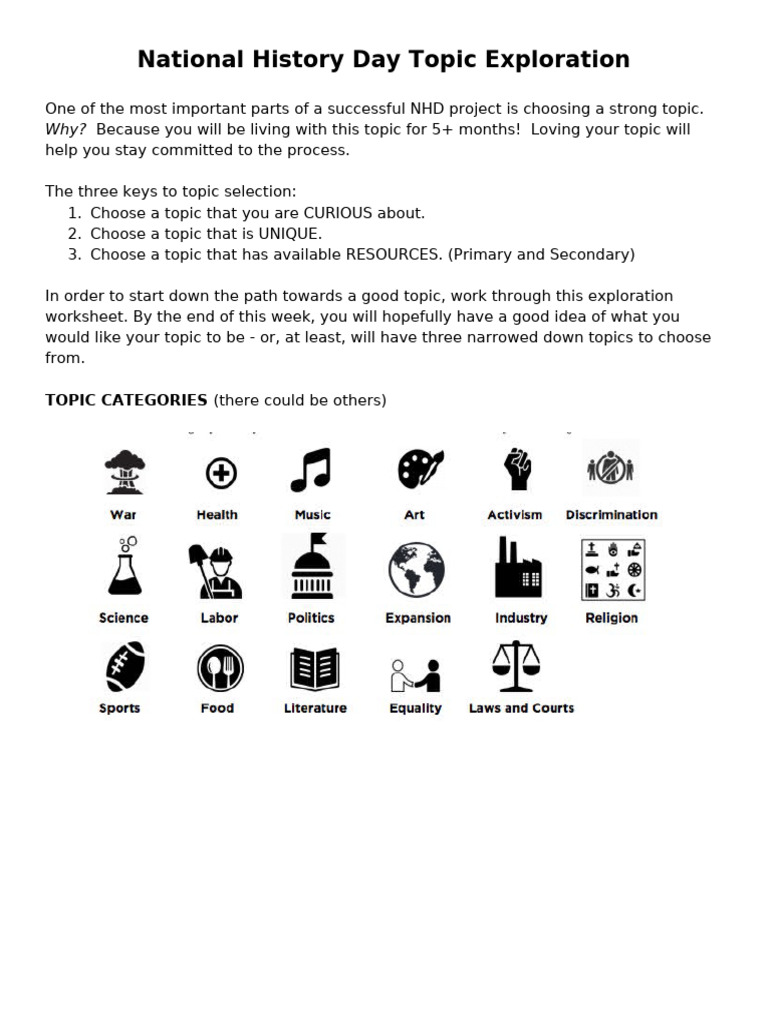 KPD Topic Exploration Worksheet | PDF