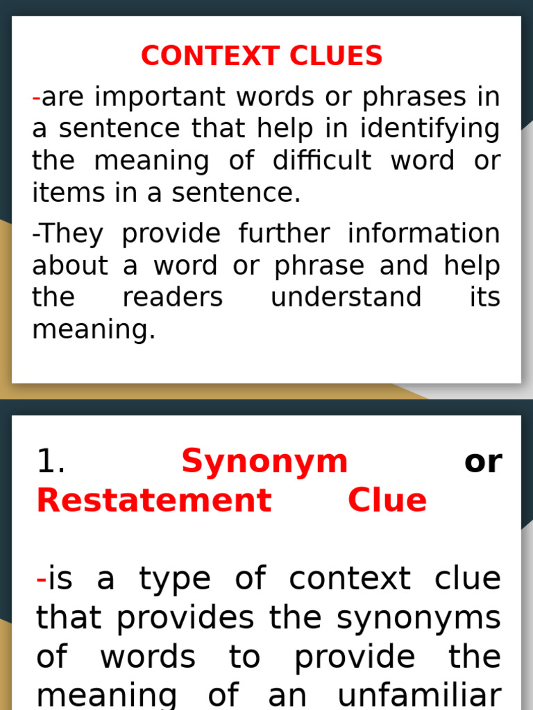 Context Clues | PDF