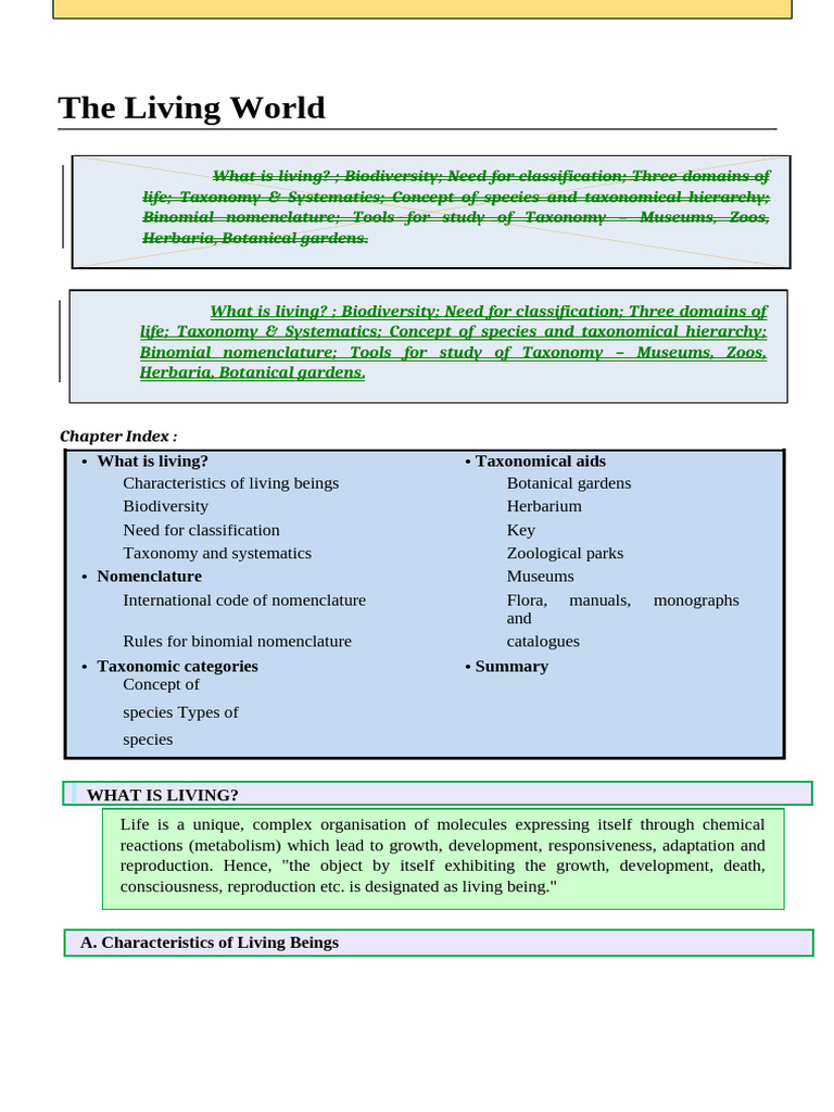 Taxonomy and Biodiversity Overview | PDF | Taxonomy (Biology) | Species