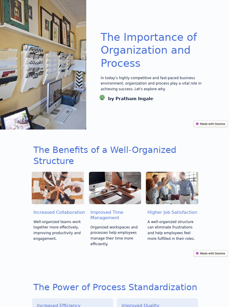 The Importance of Organization and Process | PDF | Employment ...