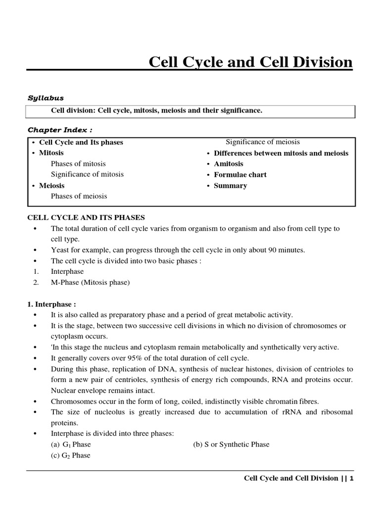 Chap-10 - Cell Cycle - Cell Division (17) - E | PDF | Meiosis | Mitosis