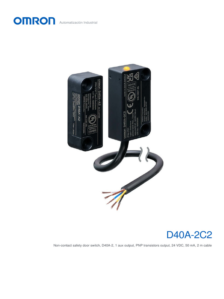 Non-Contact Safety Door Switch D40A-2 | PDF