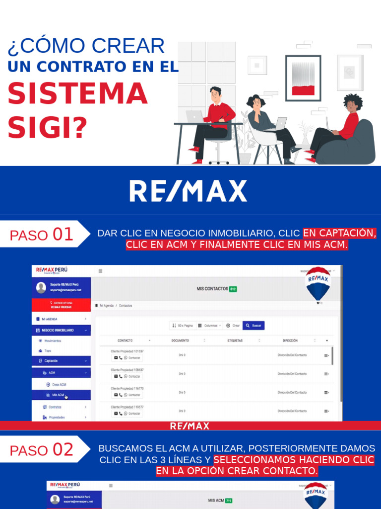 Crear Contrato en SIGI Paso a Paso | PDF