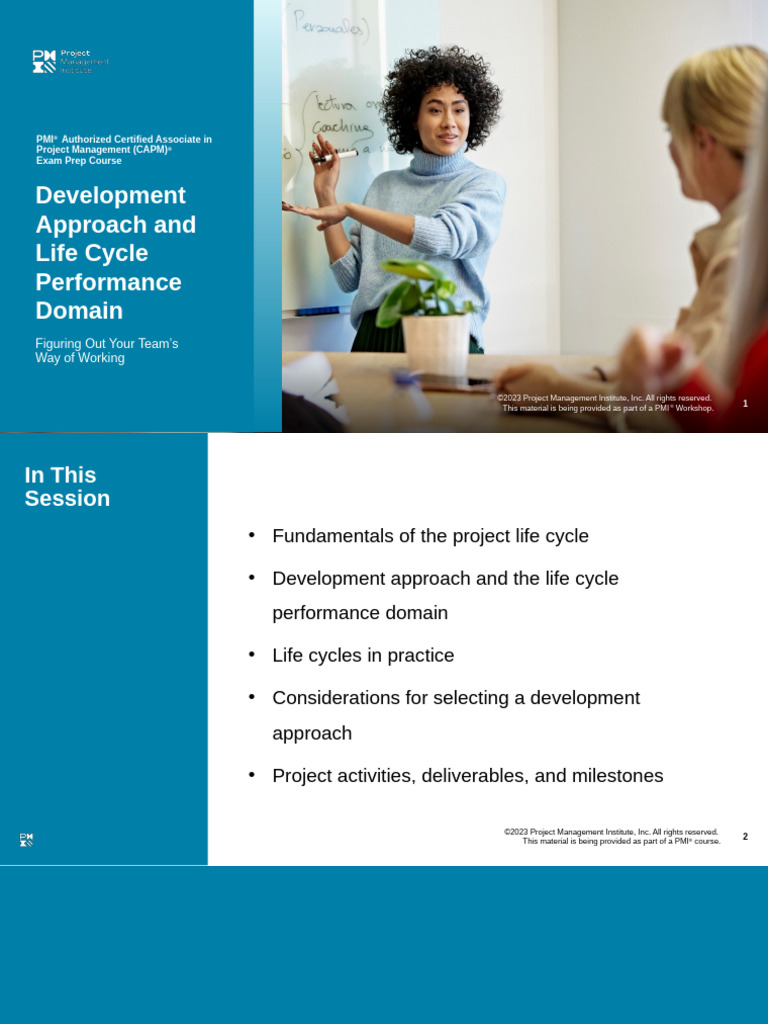 CAPM Lesson03 DevelopmentApproachAndLifecyclePerformanceDomain | PDF | Project Management ...