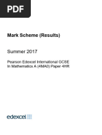 Edexcel IGCSE Maths A 4MA1 Mark Scheme | PDF | Mathematics