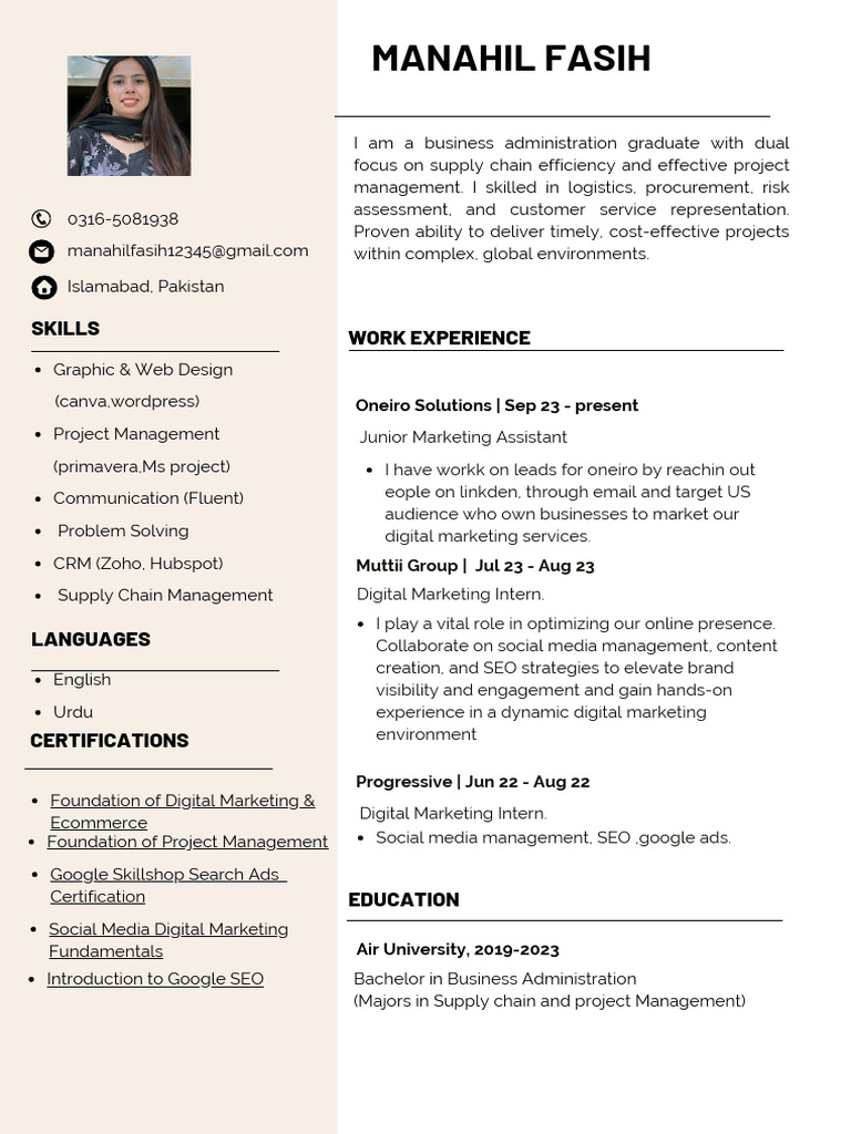Marketing & Design Professional Profile | PDF