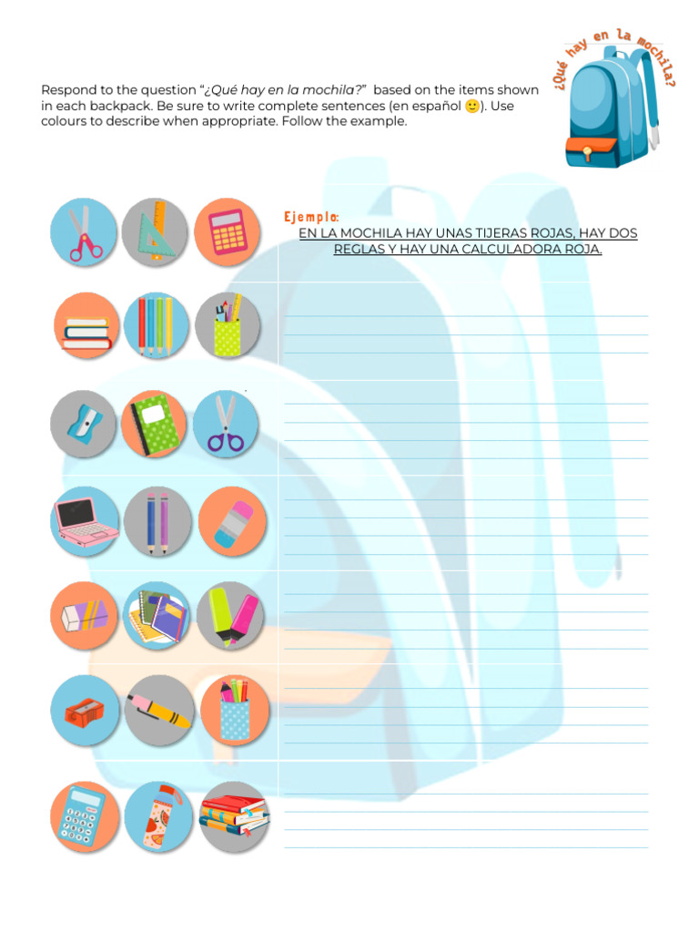 02 - Escribe - ¿Qué Hay en La Mochila | PDF