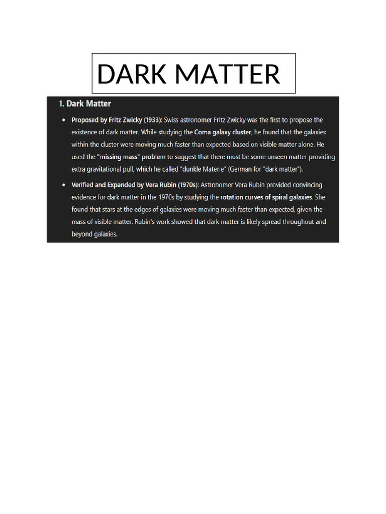 Dark Matter | PDF