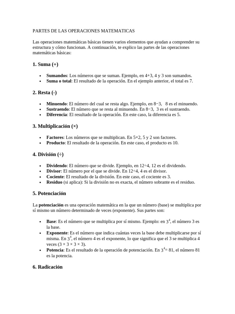 Repaso de Matematicas | PDF | División (Matemáticas) | Sustracción