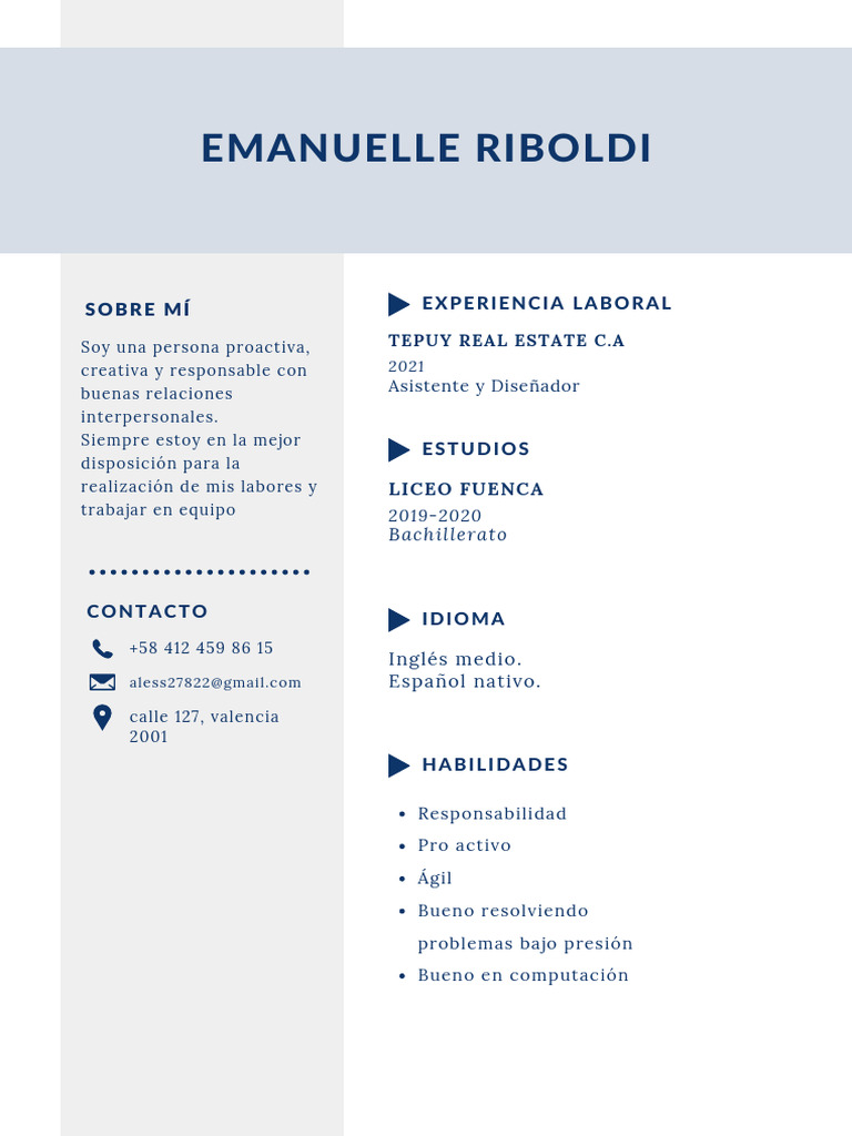 Curriculum Emanuelle | PDF
