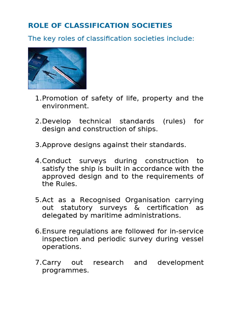 Classification Societies - Roles | PDF