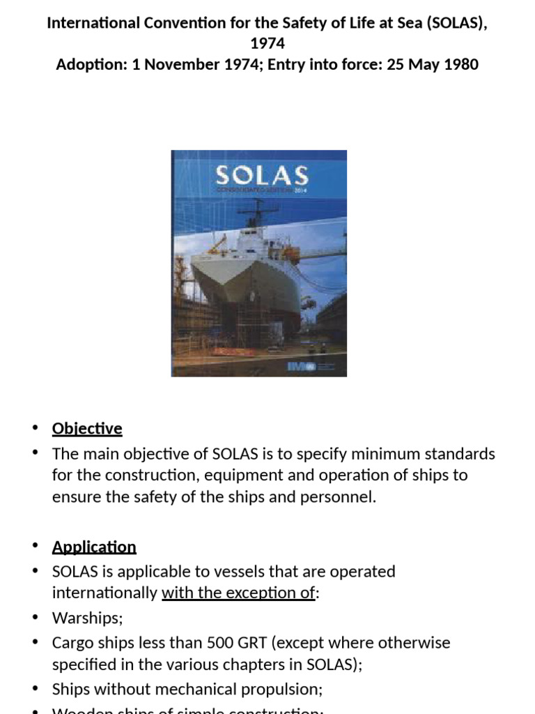 SOLAS, 1974, 2nd Mates | PDF | Ships | Shipping