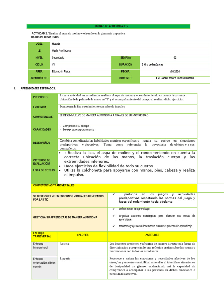 4-SESION 21- EEFF -2024 | PDF | Evaluación | Aprendizaje