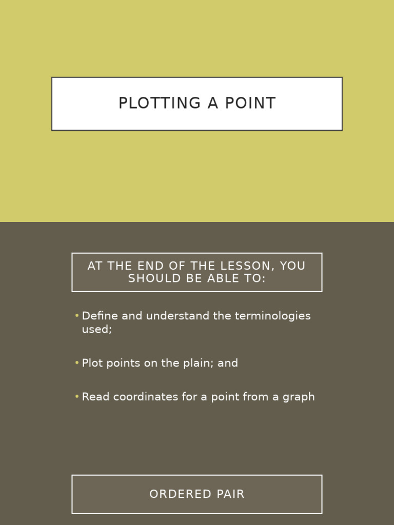Plotting A Point | PDF