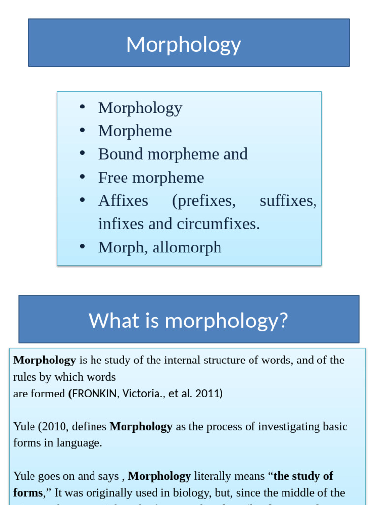 Morphology, Morpheme | PDF | Morphology (Linguistics) | Word