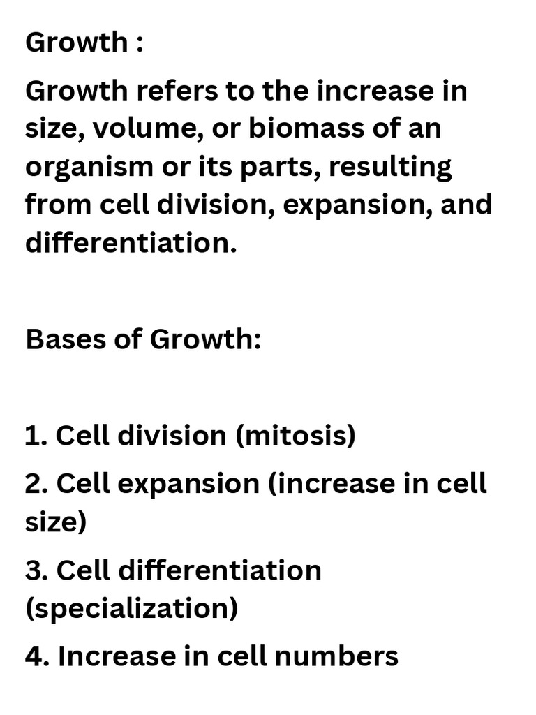 Understanding Growth and Irritability in Organisms | PDF | Hormone ...