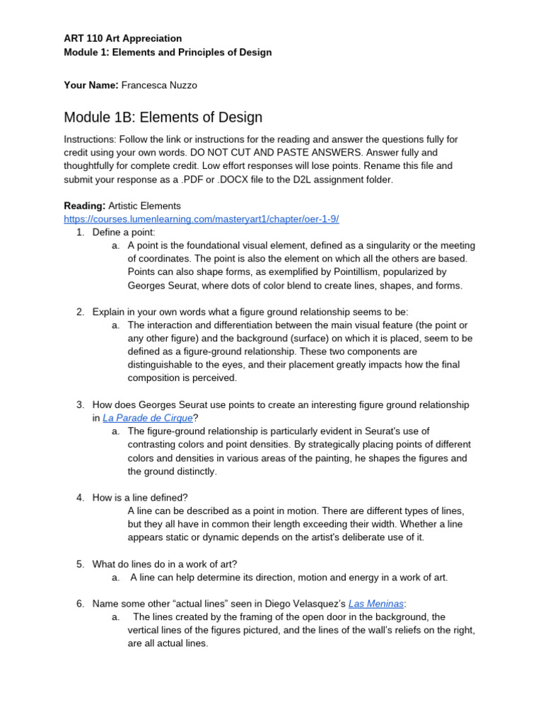 Module 1B - Art Homework | PDF | Color | Perspective (Graphical)