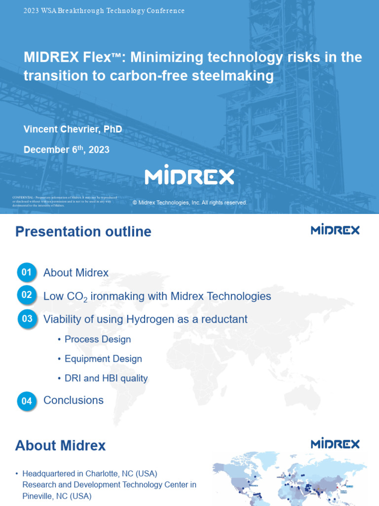 Presentation - Vincent CHEVRIER Midrex | PDF | Steelmaking | Carbon Capture And Storage