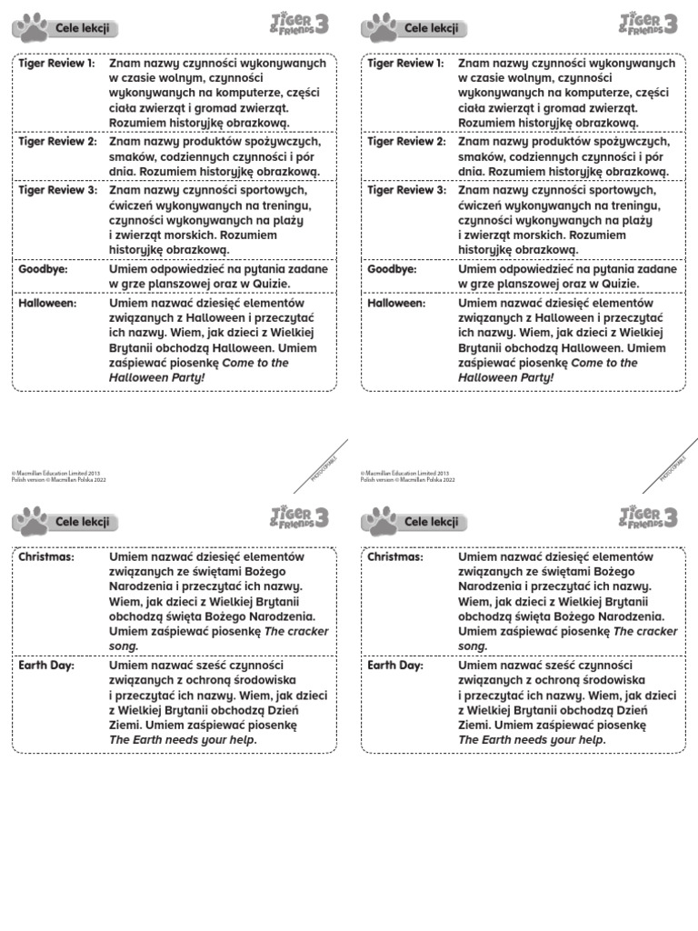 Tiger&Friends 3_TRF_CL_Other lessons | PDF