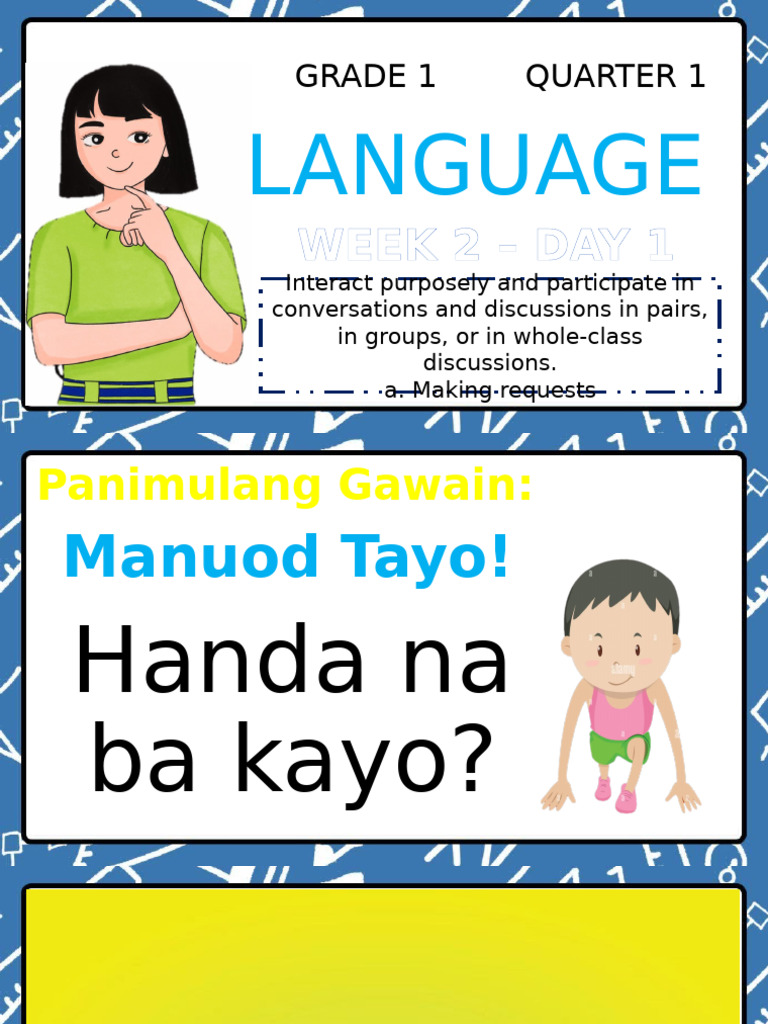 Grade 1 Language Week 2 | PDF
