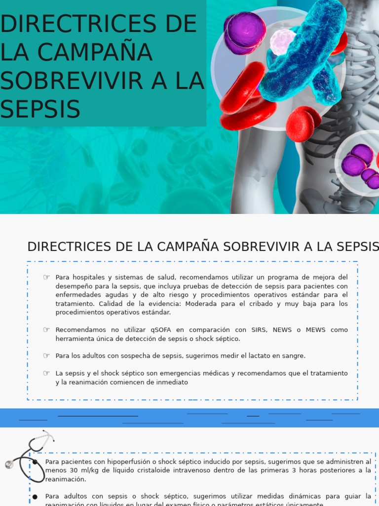 Directrices para el Manejo de Sepsis | PDF | Septicemia | Enfermedades ...
